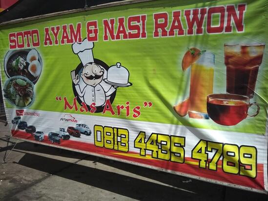 Menu at Soto Ayam & Nasi Rawon "Mas Aris" restaurant, Manokwari