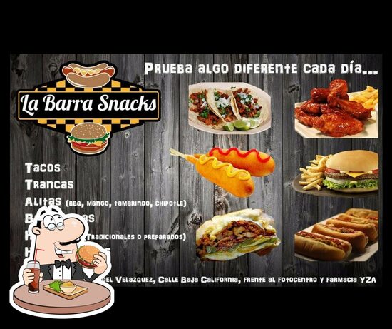Menu at La Barra Snack's, Campeche