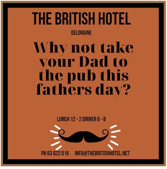 Menu at The British Hotel pub & bar, Deloraine