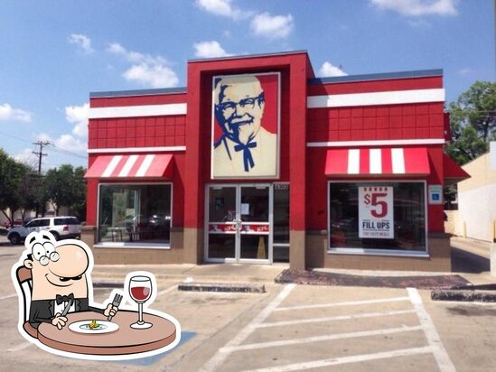 Menu at KFC fast food, Dallas, Lemmon Ave