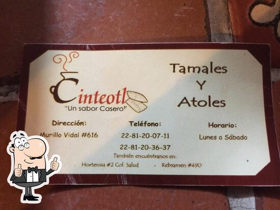 Cinteotl Tamalería y Atoles, Xalapa Enríquez - Menú del restaurante ...
