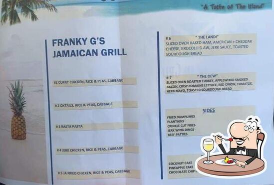 Menu at Franky G's Jamaican Grill restaurant, Ypsilanti