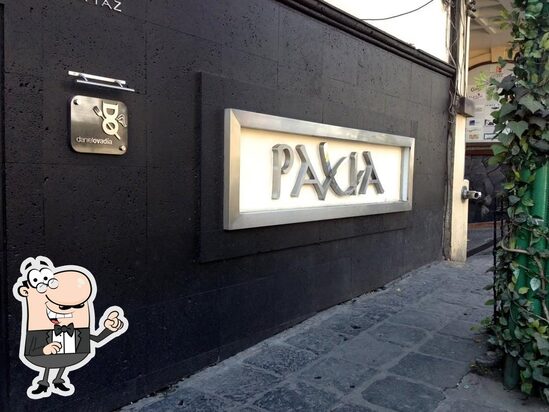 Menu at PAXIA restaurant, Mexico City, Av. de la Paz 47