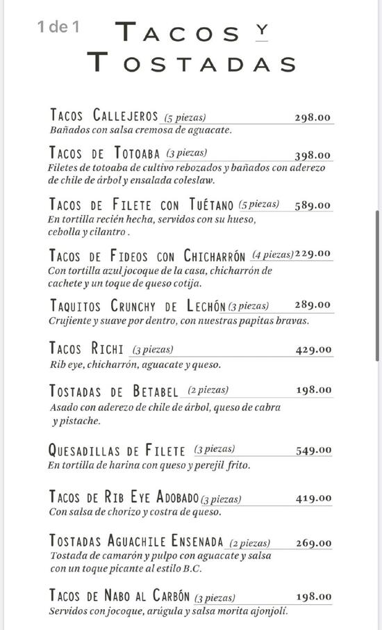 Carta del pub y bar Cuerno - CDMX, Ciudad López Mateos