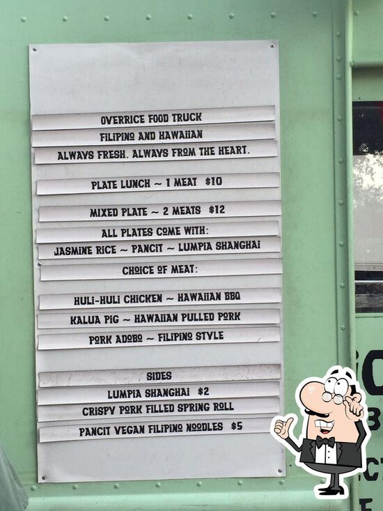 Menu at OverRice Food Truck restaurant, Orlando