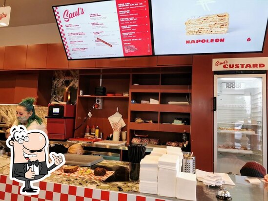 Menu at Saul's Sandwiches cafe, Bentleigh East