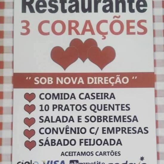 Menu at Restaurante 3 Corações, Curitiba