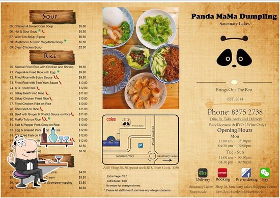 Panda mama dumpling (Point cook) in Point Cook - Restaurant menu and ...