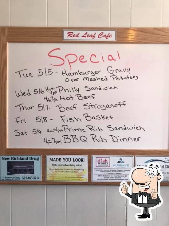Menu at Redleaf Cafe, New Richland