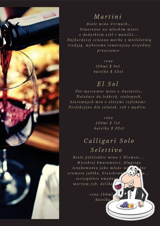 Menu at Cymes restaurant, Dzialdowo
