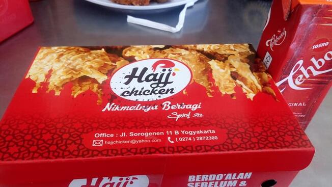 Menu at Hajj Chicken restaurant, Yogyakarta