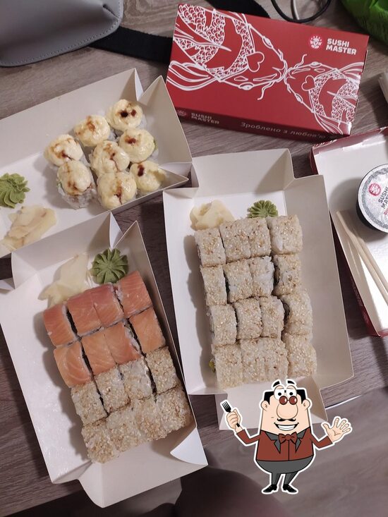Menu at Sushi Master fast food, Mukachevo