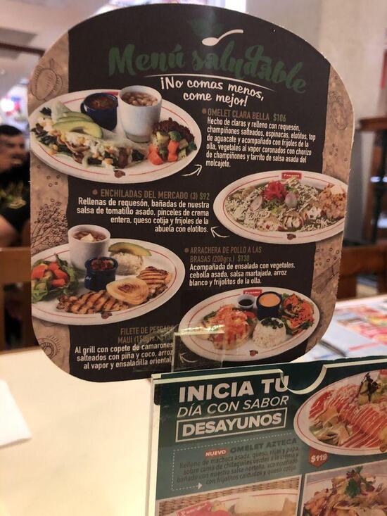 Menu at Panama restaurant, Culiacán, Calle Francisco Villa 51 Col. Centro