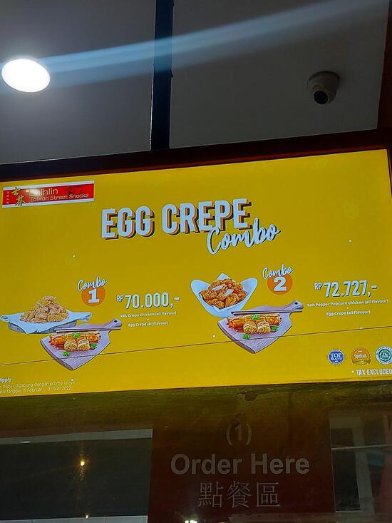 Menu at shihlin taiwan street snacks restaurant, Karawang