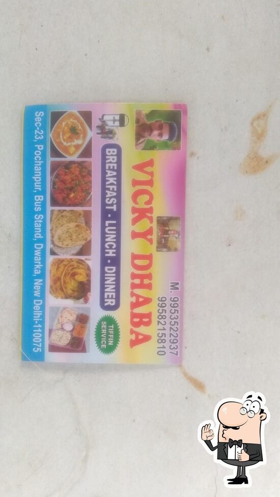 Menu at Vicky Dhaba, New Delhi, Near
