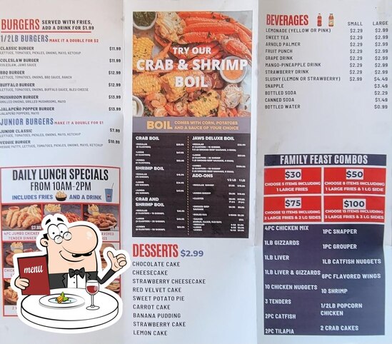 Jaws Seafood & Chicken in Valdosta - Restaurant menu and reviews