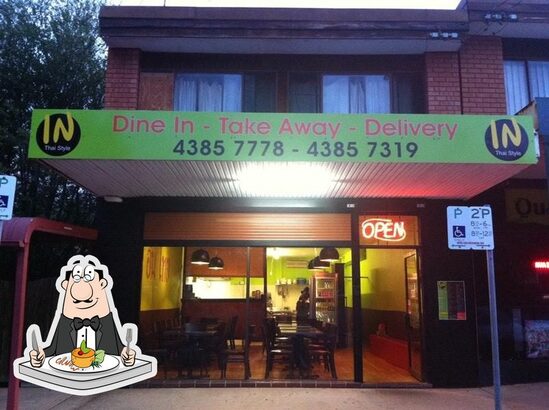 Menu at In Thai Style Restaurant, Wamberal