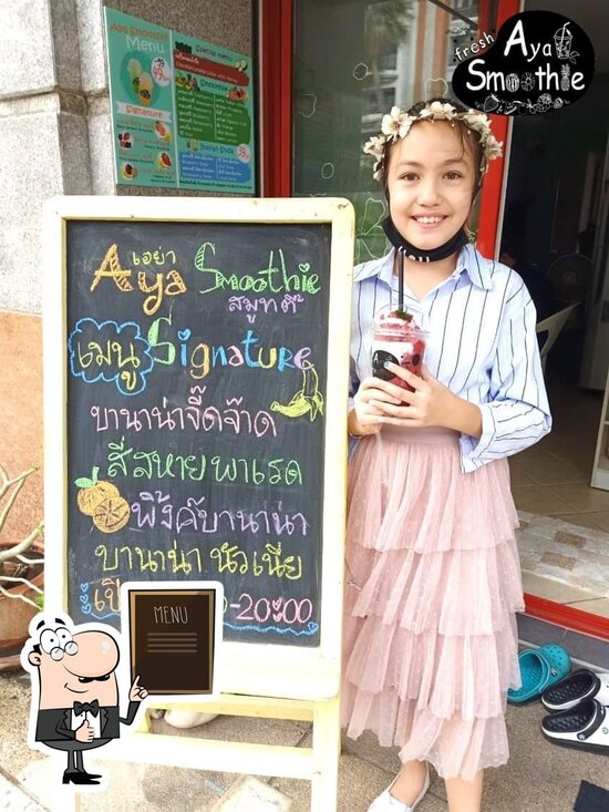 Menu at aya smoothie cafe, Pak Kret