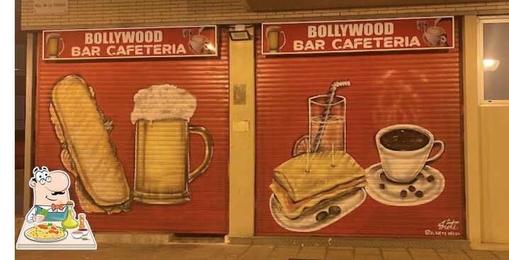 Menu at Bollywood Bar cafeteria, Barcelona