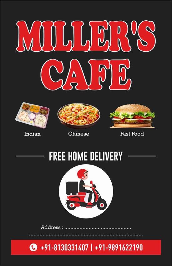 Menu at Miller's Cafe, Gurugram