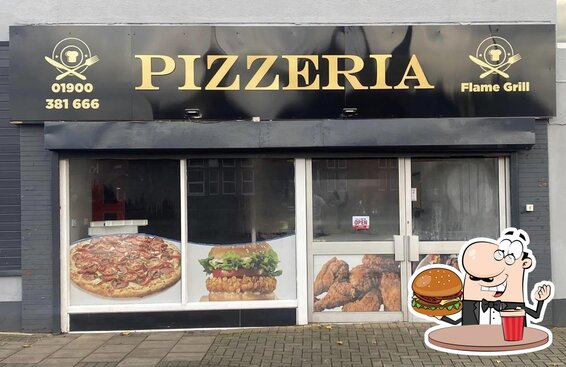 Menu at Pizzeria flame Grill, Workington, 14 Falcon Pl