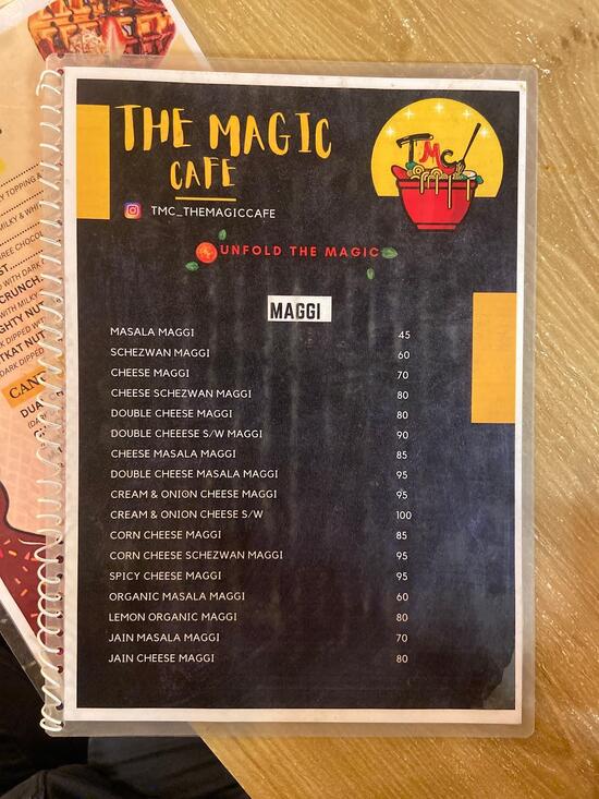 Menu at The magic cafe, Pune