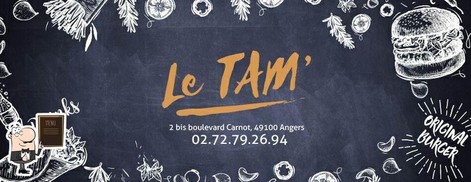 Carta del pub y bar Le Tam's, Angers
