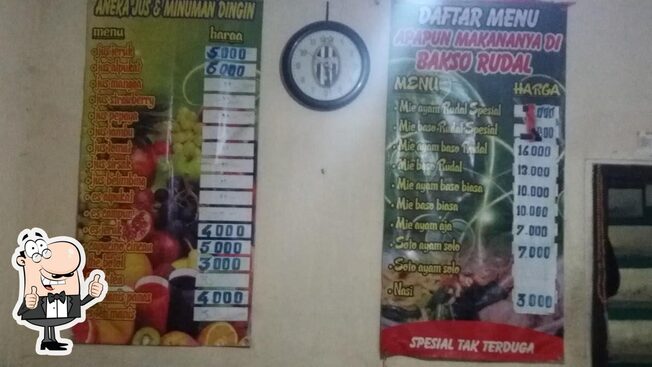 Menu at Bakso Rudal Mas Tri restaurant, Bandung
