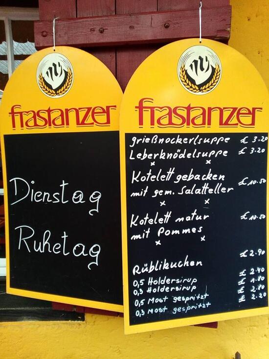 Menu at Schwarzer See Stüble restaurant, Satteins