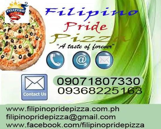 Menu at Filipino Pride Pizza pizzeria, Imus