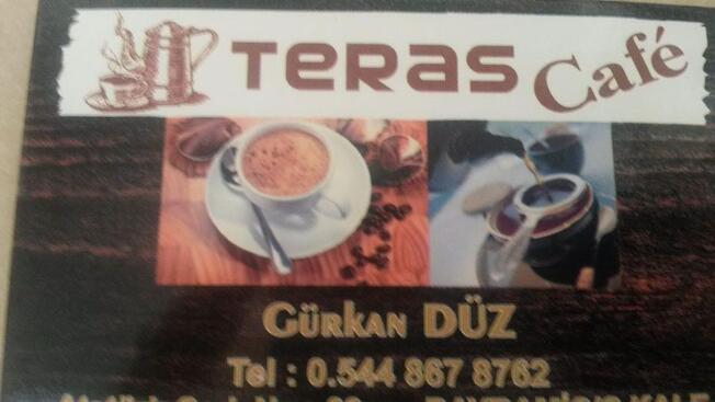 Menu at Teras Cafe, Bayramiç
