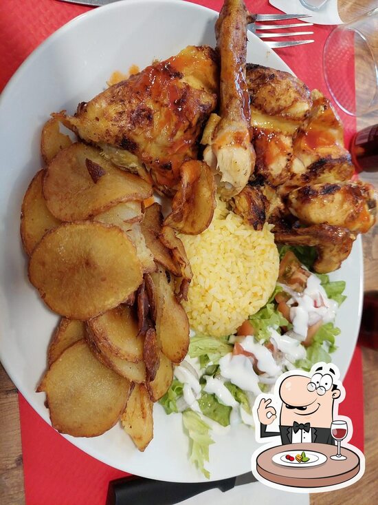 Menu au Au poulet braisé chez Betty restaurant, Lons