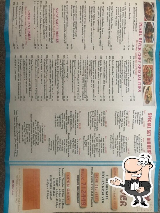Menu at Pearl River Beccles fast food, Beccles
