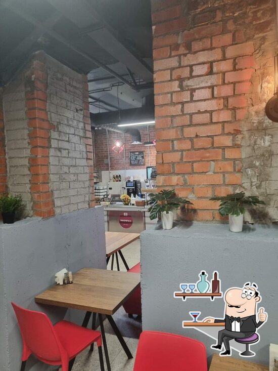 Menu at Magnifico cafe, Saint Petersburg