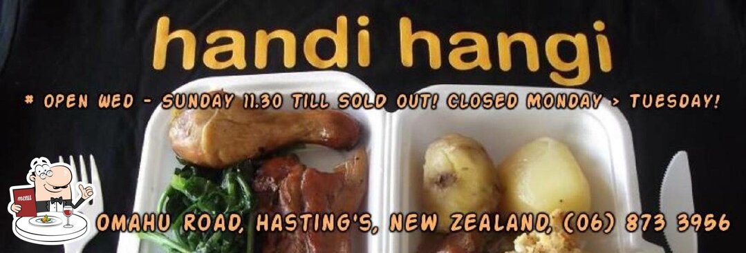Menu at Handi Hangi restaurant, Hastings
