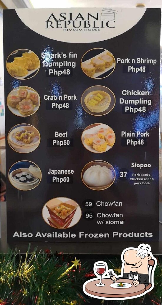 Menu at Asian Republic Dimsum House - Ilustre, Davao City
