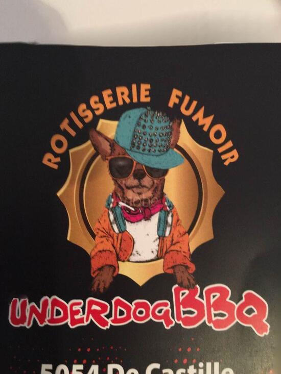 Menu at Rotisserie fumoir Underdog bbq, Montreal