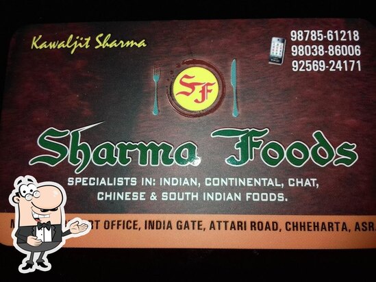 Menu at Sharma Food, Gumanpura