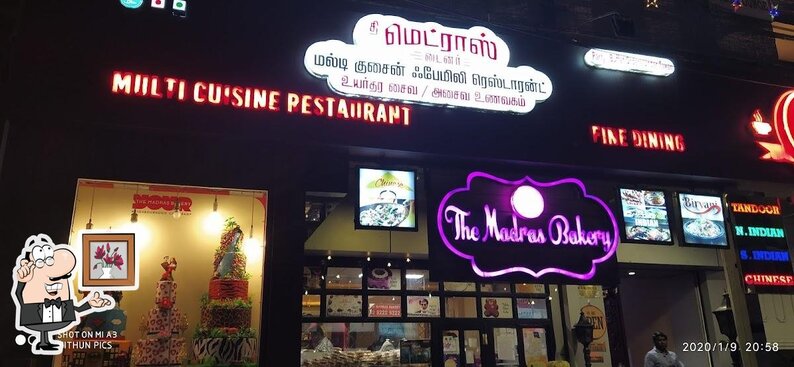 Menu at The Madras Bakery, Chennai, Mogappair