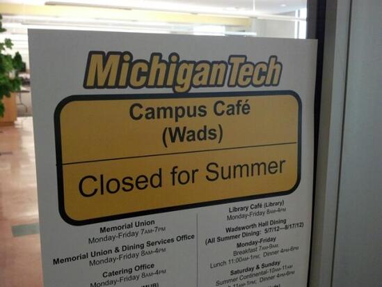 Menu at Campus Cafe, Houghton