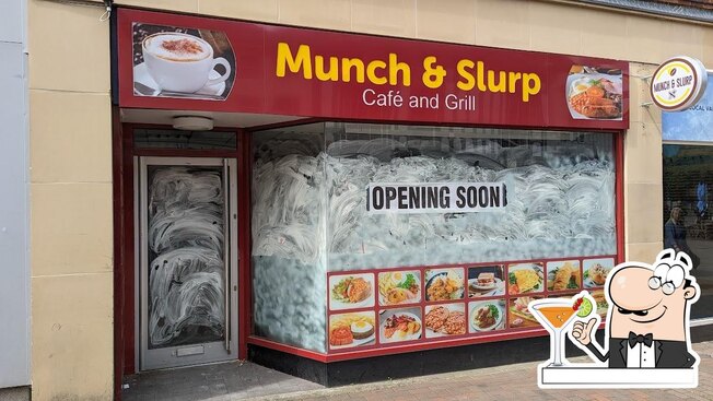 Menu at Munch & Slurp cafe, Stafford