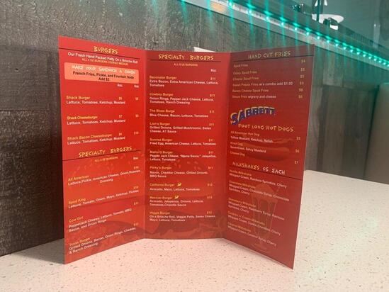 Menu at Spud Shack restaurant, Pine Plains