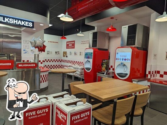 Menu at Five Guys fast food, Catonsville