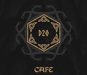 Menu at D20 boardgame cafe, Volos
