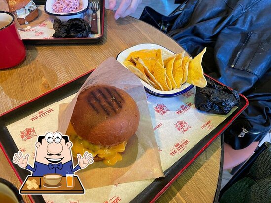 Menu at Top Burgers cafe, Murmansk