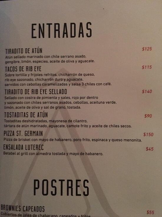 Carta de Baptist Restaurante Social, San Pedro Garza García, Calzada ...