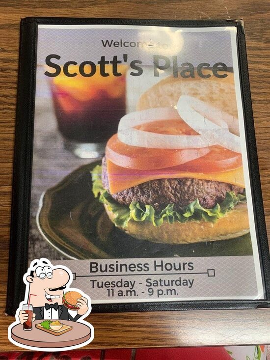 Menu at Scott's Place restaurant, Gibson