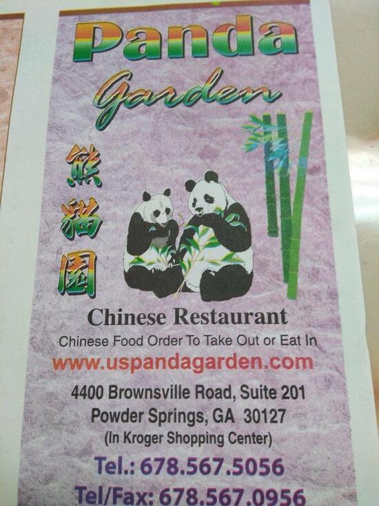 Menu at Panda Garden restaurant, Powder Springs