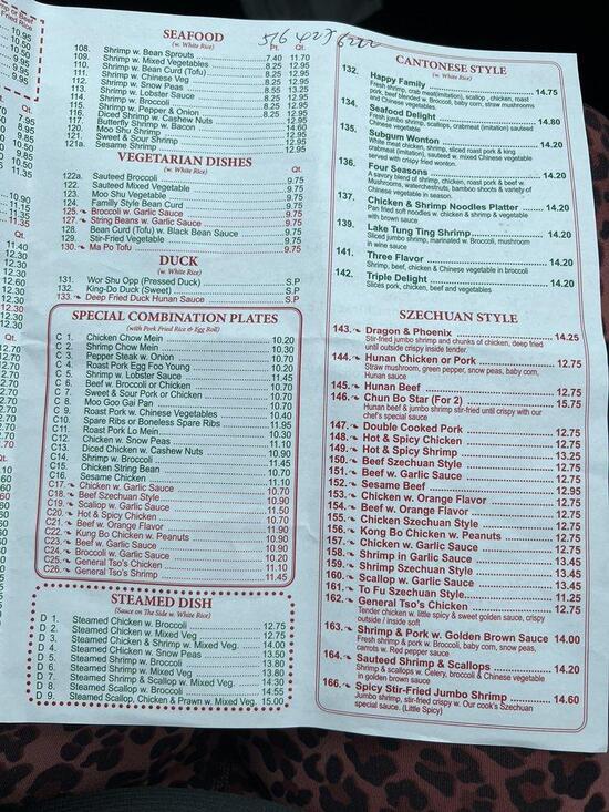Menu at Chun Bo Chinese Food restaurant, Shirley, 60 Northern Blvd