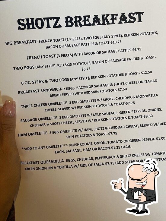 Menu at Shotz Bar & Grille, Austintown
